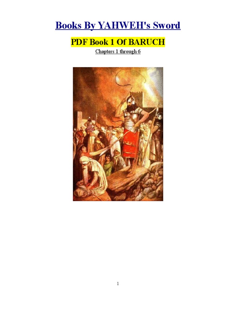 Book 1 of Baruch | PDF | Israelites | Moses