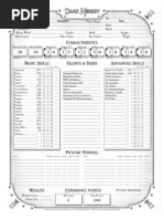 Project Moon TRPG Character Sheet | PDF