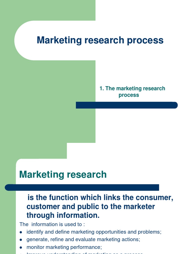 Marketing Research Process Guide | PDF | Marketing Research | Marketing