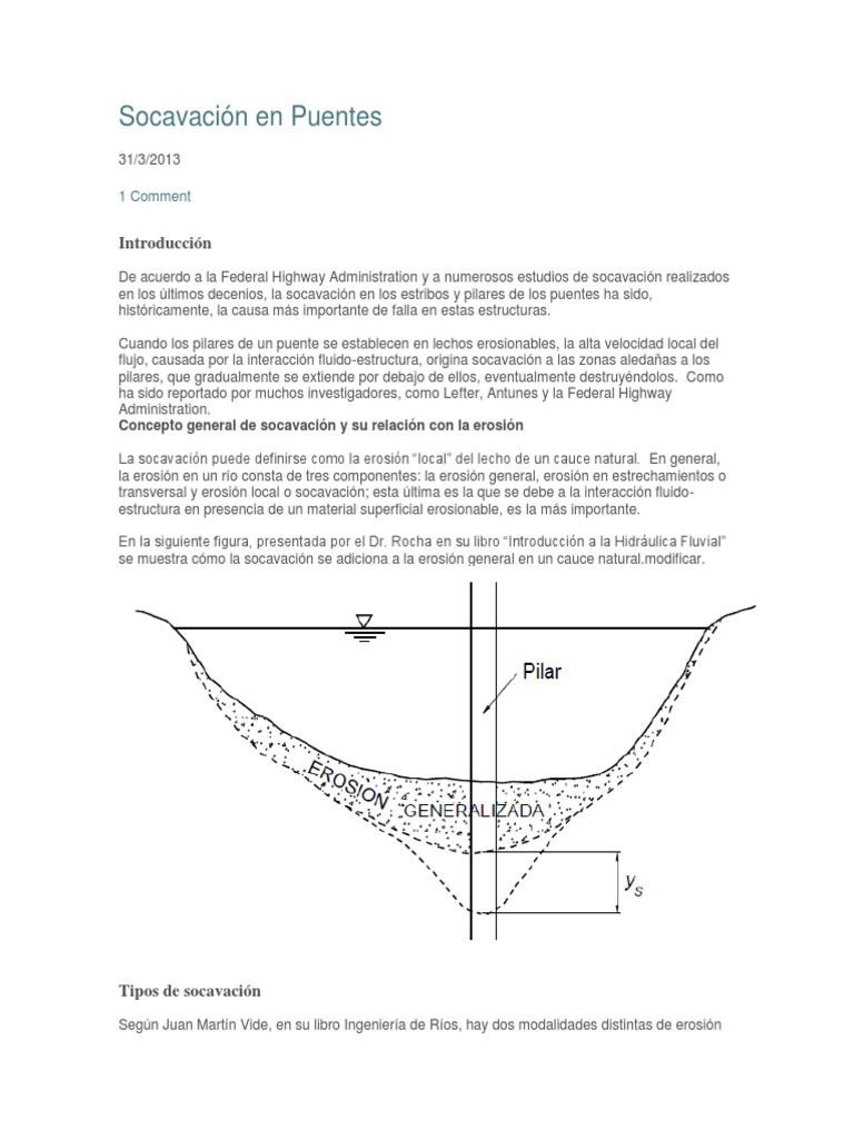 Socavación en Puentes