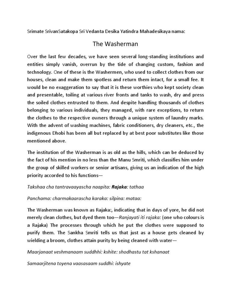 The Washerman | Sita | Rama