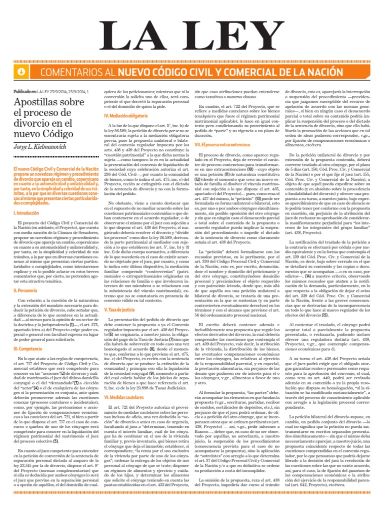 Suplemento Cod Civil y Com | PDF | Divorcio | Ley procesal