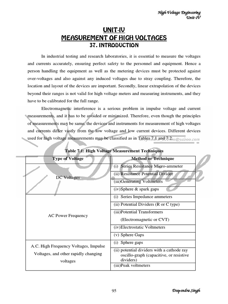 UNIT-4 of HVE | PDF | Electrical Resistance And Conductance | Capacitor