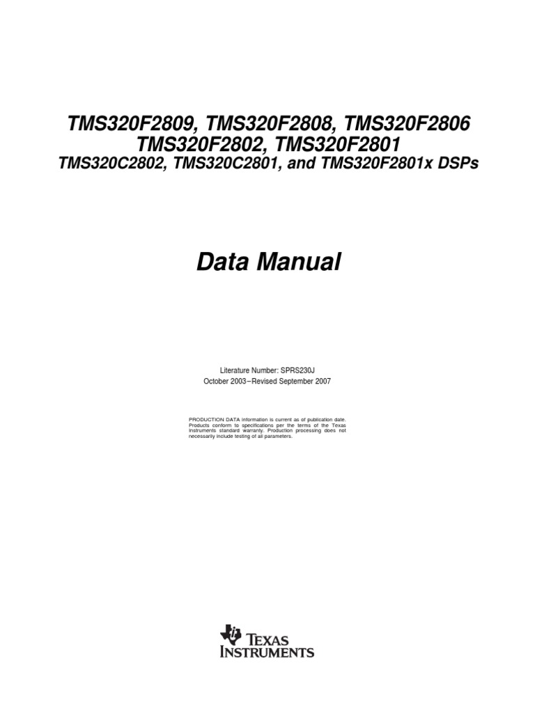 TMS320F2806 | PDF | Analog To Digital Converter | Digital Signal Processing