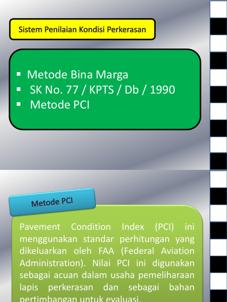 Analisa Kerusakan Jalan Metode PCI | PDF
