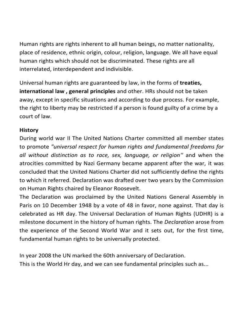 Universal Declaration of Human Rights | PDF | Human Rights | Ethical ...