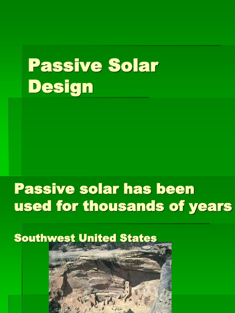 Passive Solar Design | PDF | Solar Energy | Window
