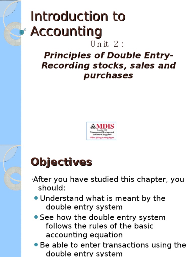 Double Entry, Recording Stocks, Purchases L 2 | PDF | Debits And ...