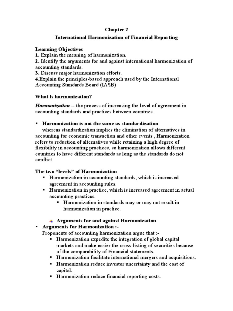 International Harmonization of Financial Reporting | PDF | Financial ...