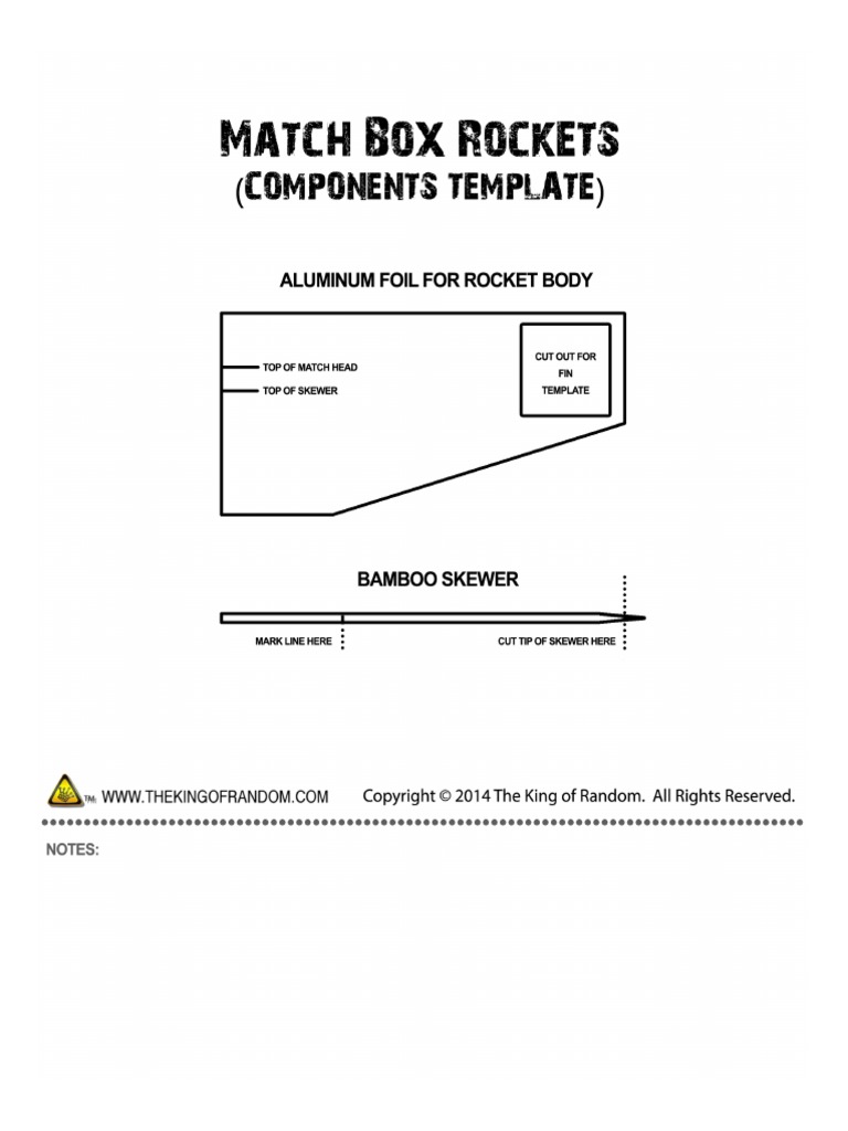 Matchbox Rocket Template