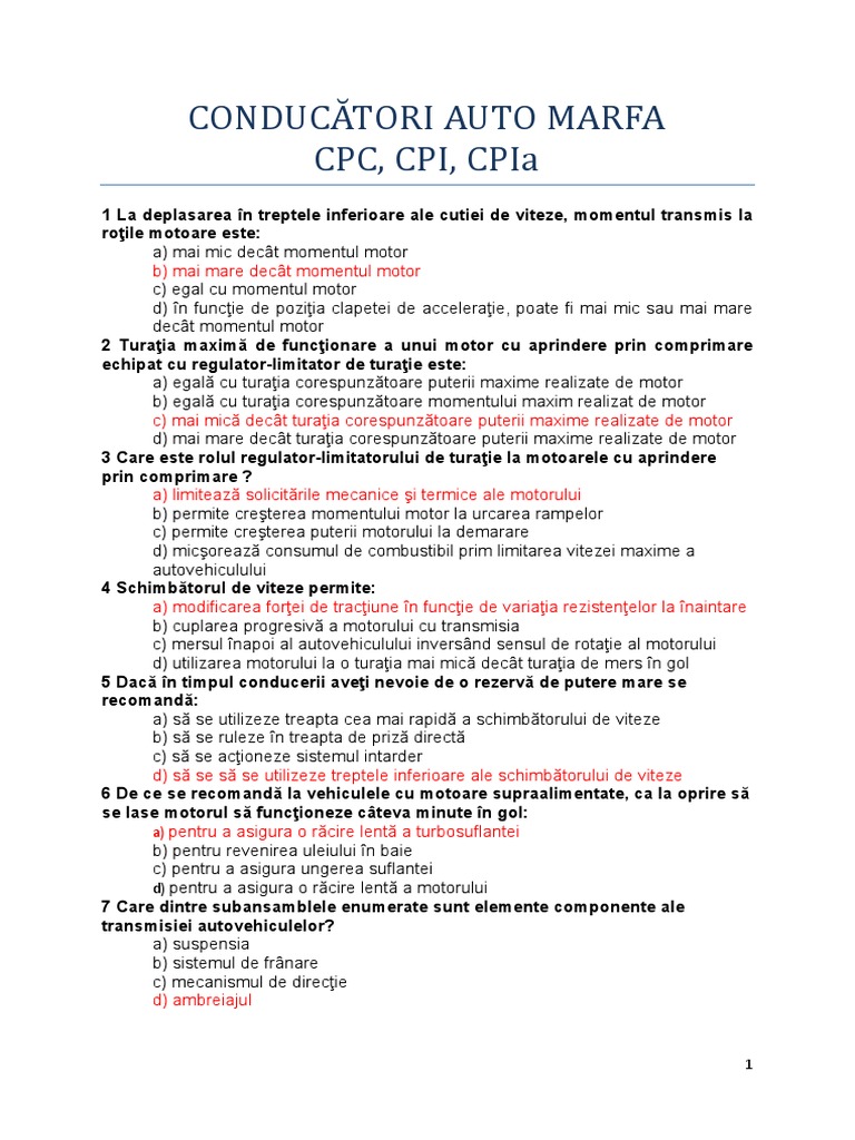 Marfuri Generale CPC CPI CPIa Marfa | PDF