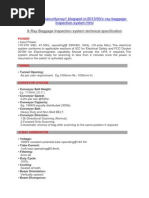 X Ray (XBIS) Tech Specification | PDF | X Ray | Vacuum Tube