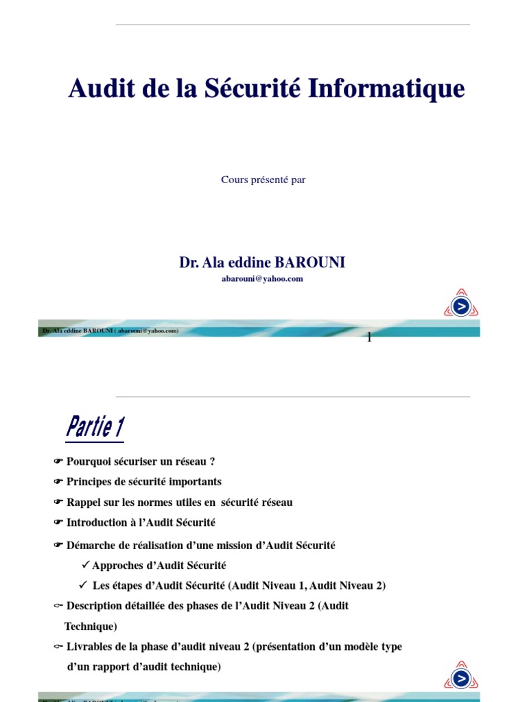 Audit | PDF | Sécurité des systèmes d'information | Sécurité