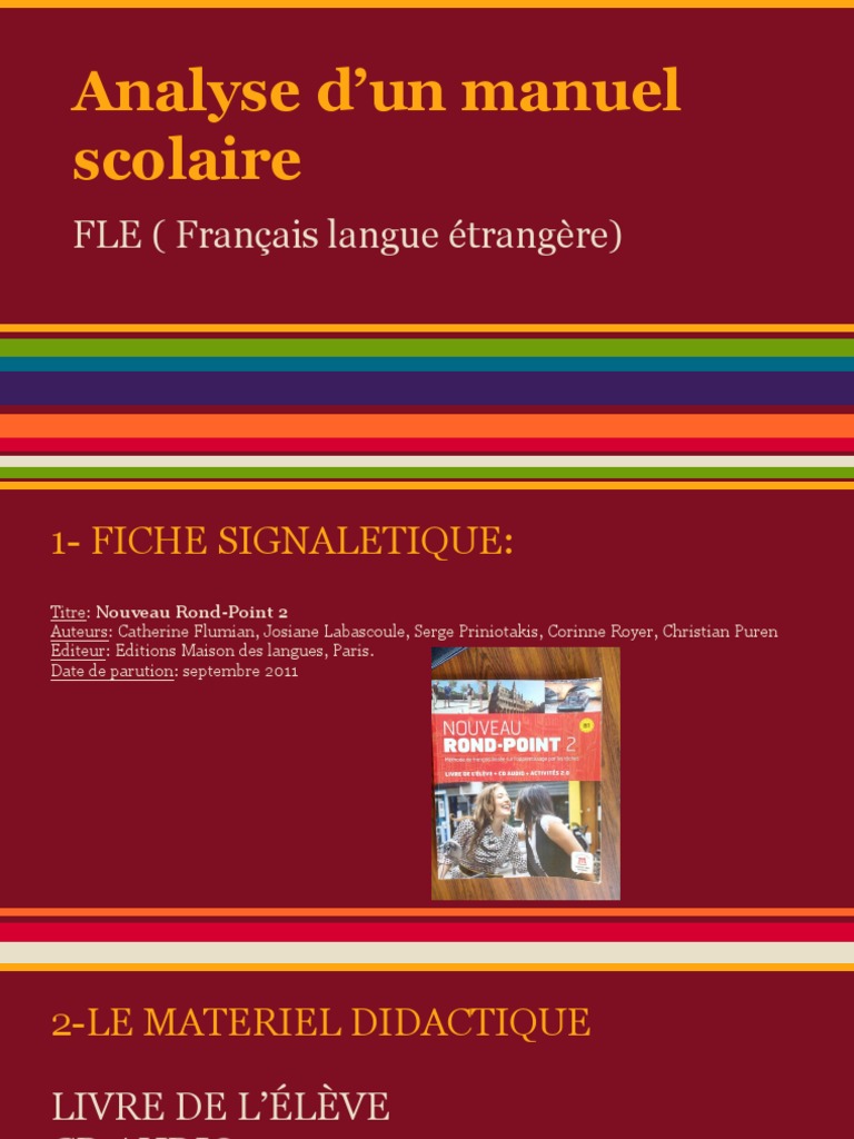 Analyse du manuel FLE "Nouveau Rond-Point 2" | PDF | Linguistique | Langues