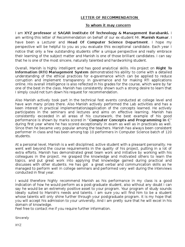 Lor College Hod Cs | Download Free PDF | Postgraduate Education ...