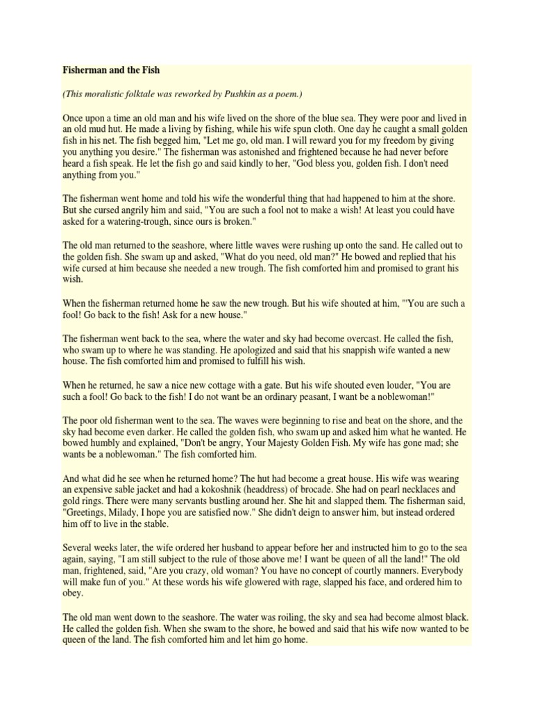 Fisherman and a Fish | Reading (Process) | Fiction & Literature