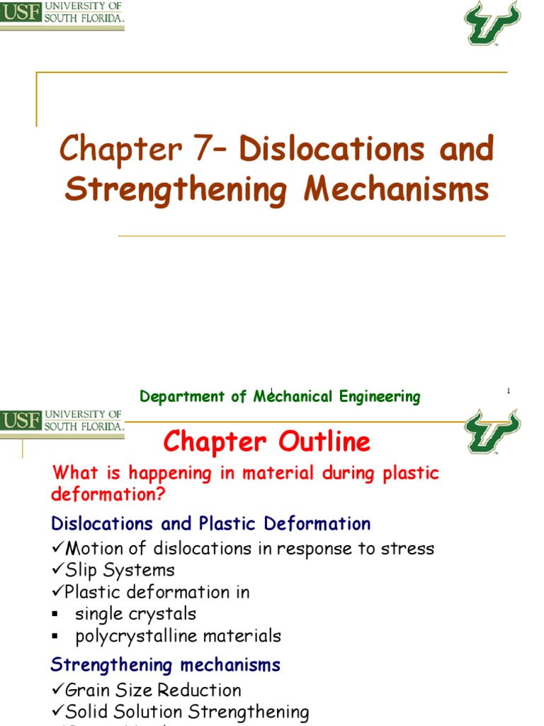 Chapter 7 - Dislocations and Strengethening Mechanisms | PDF | Dislocation | Crystallite