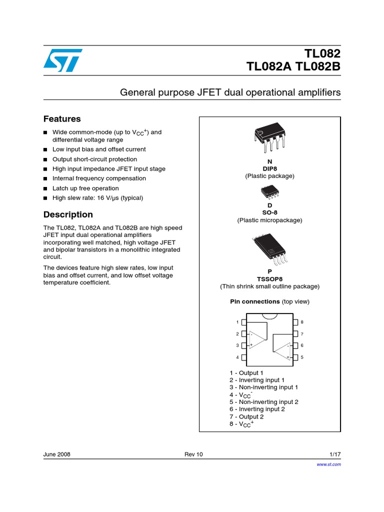 tl082cn | Operational Amplifier | Amplifier