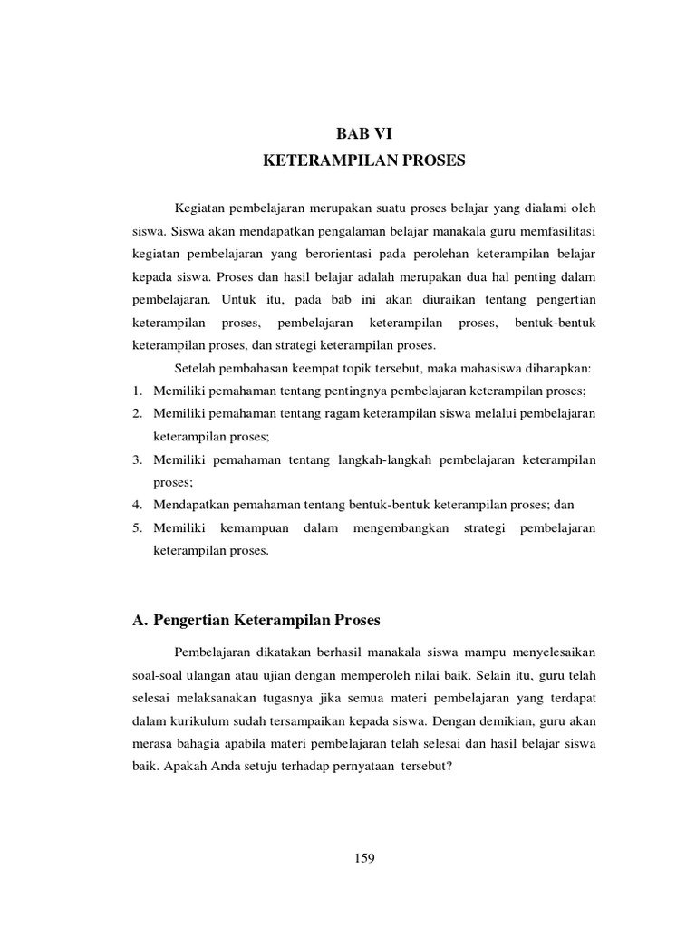 Keterampilan Proses dalam Pembelajaran Sains | PDF | Karier & Perkembangan