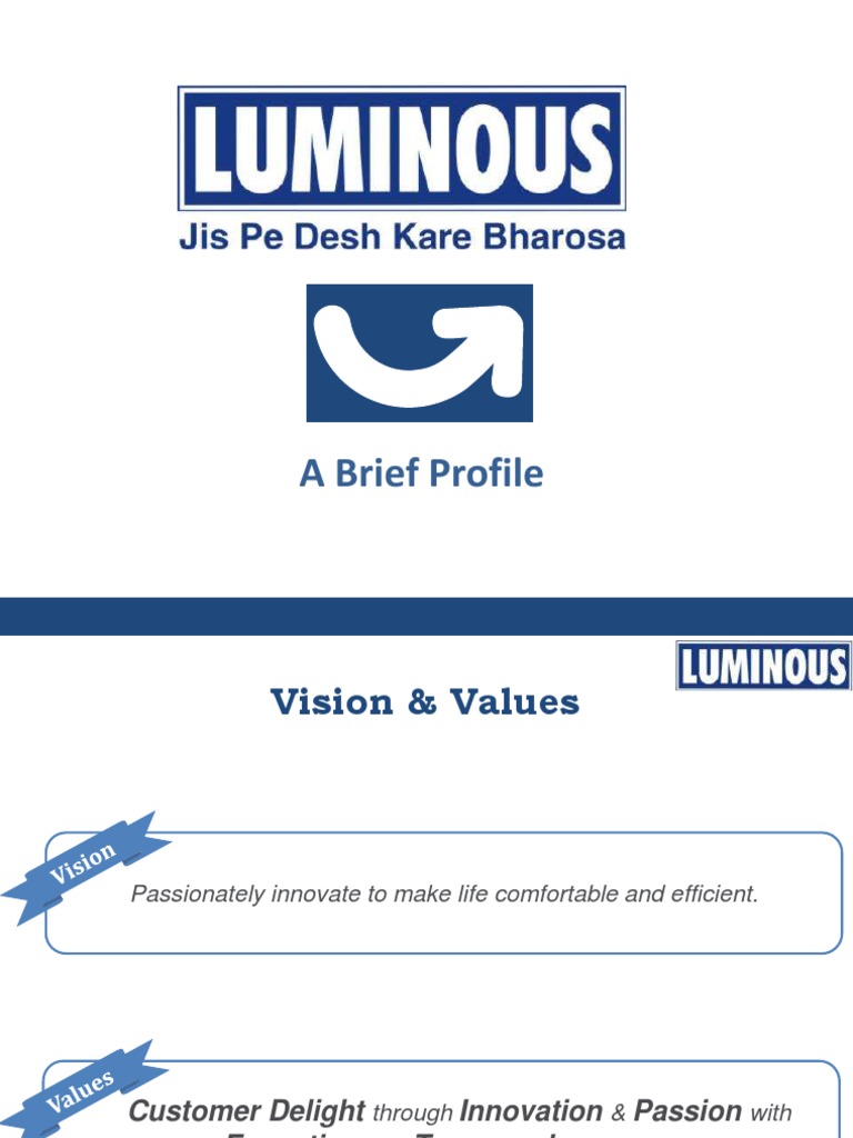 Luminous Corporate | PDF | Battery (Electricity) | Solar Energy