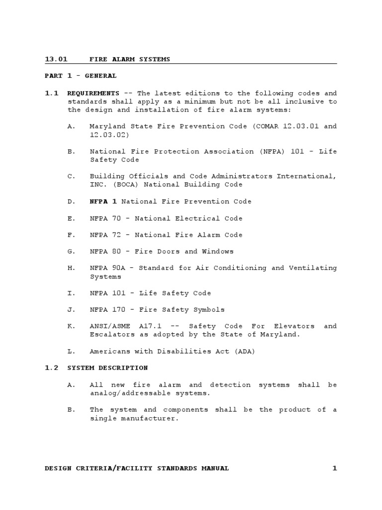 Fire Alarm System Design Standards | PDF | Fire Sprinkler System | Elevator