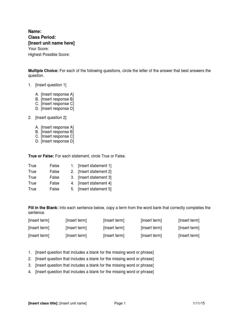 Template Soalan MCQ | PDF