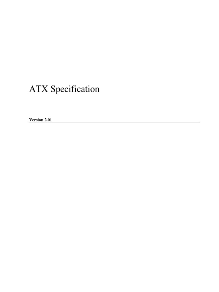Atx Specification | PDF | Electrical Connector | Power Supply
