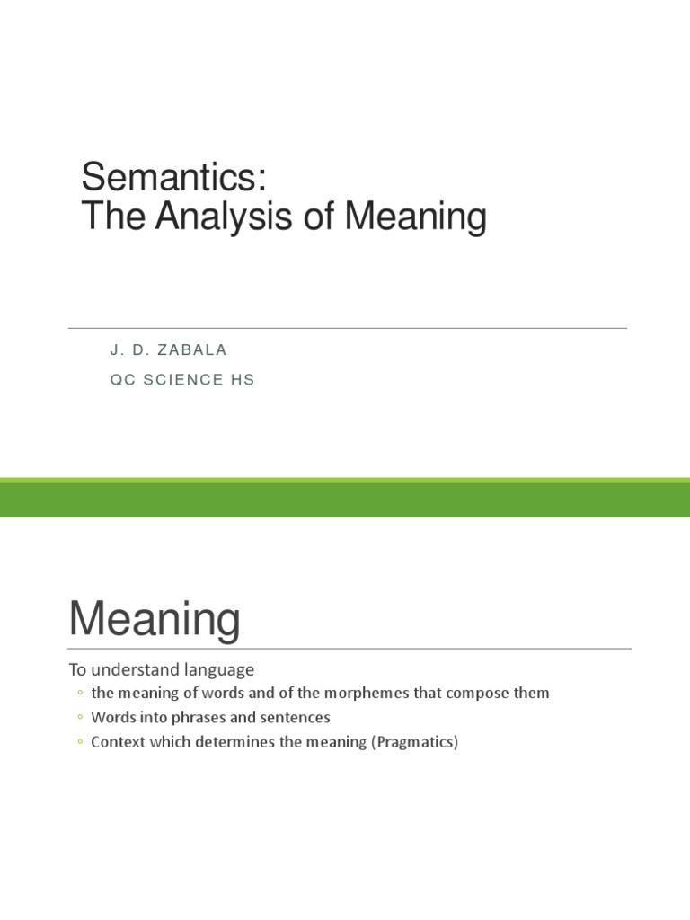 Semantics | Download Free PDF | Semantics | Lexical Semantics