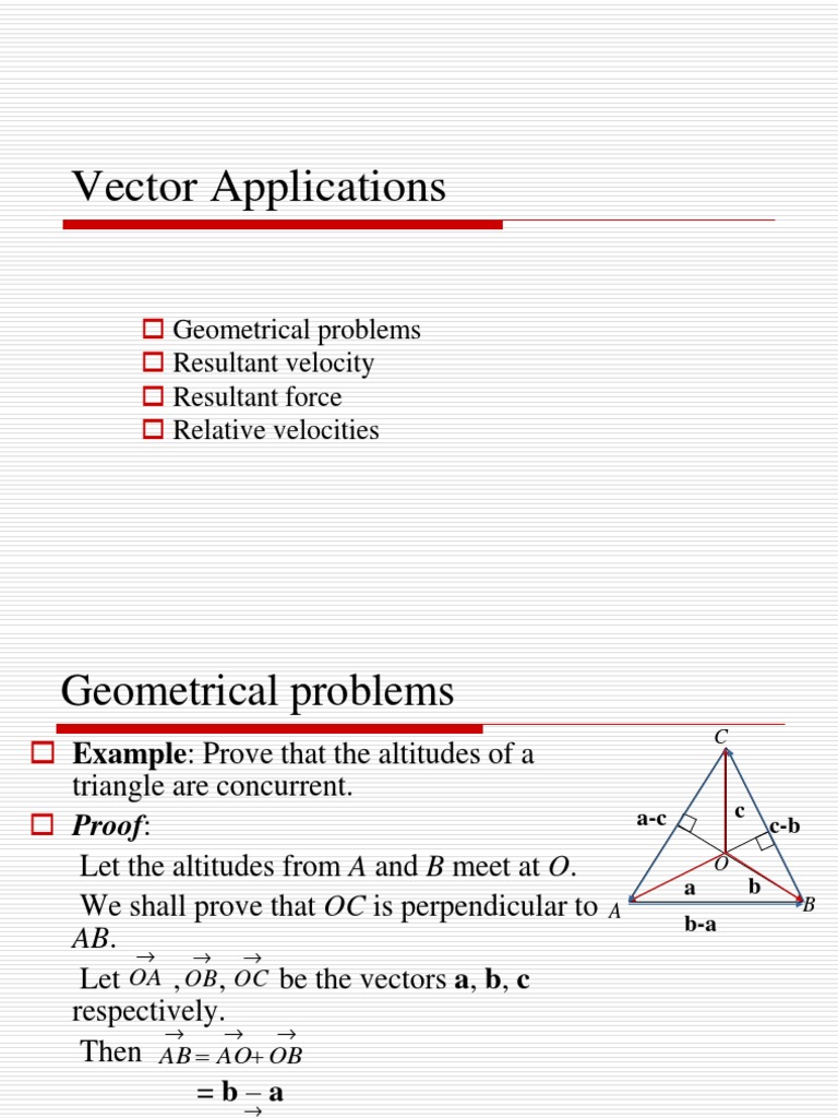 Vector Applications | PDF | Velocity | Speed