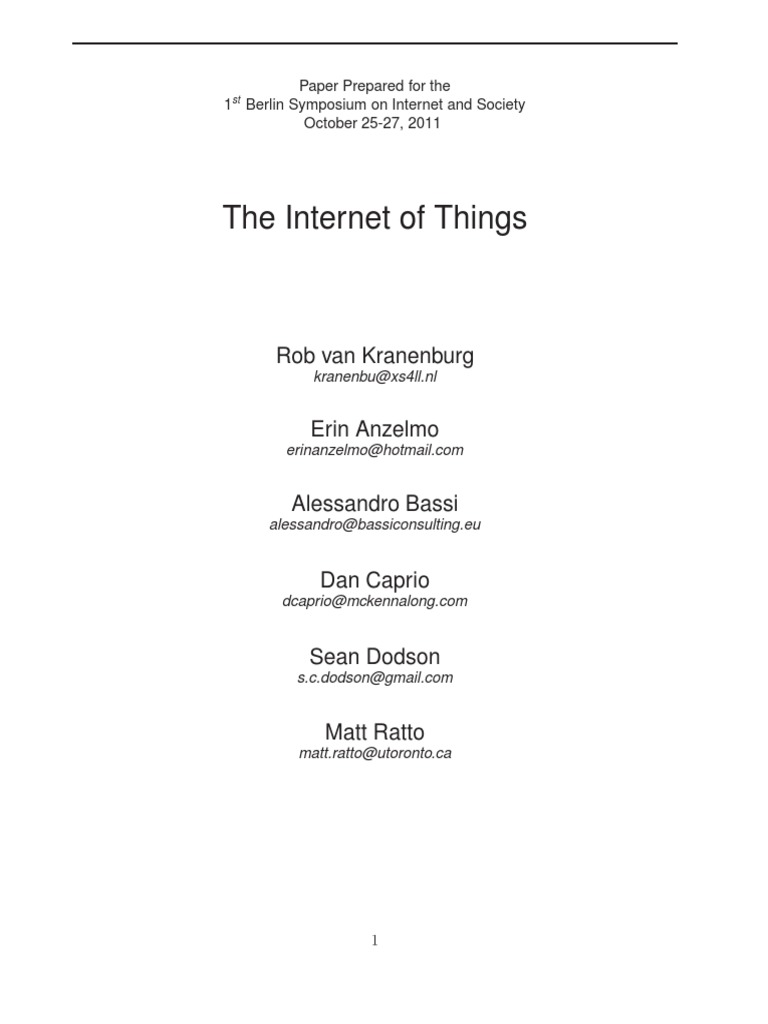 Understanding Internet of Things Technology | PDF | Internet Of Things ...