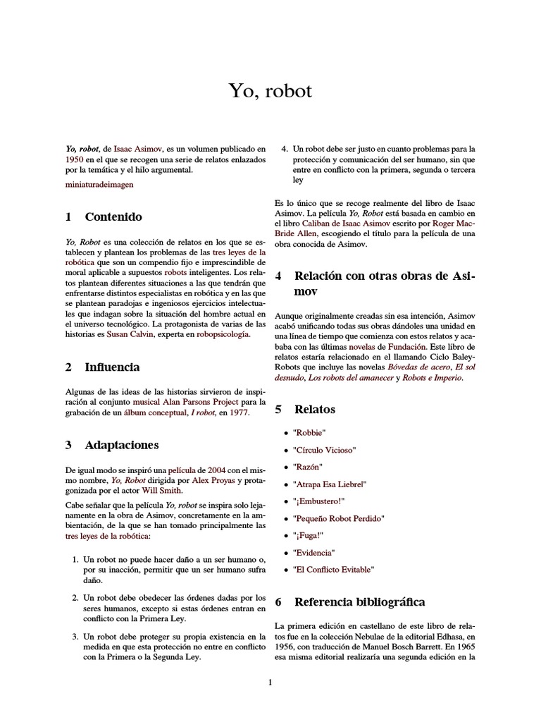 Yo, Robot | PDF | Universo de la Fundación | Ciencia ficción