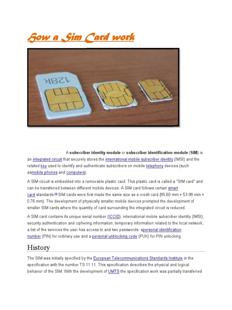 ABOUT SIM CARD.pdf | Subscriber Identity Module | Telecommunications