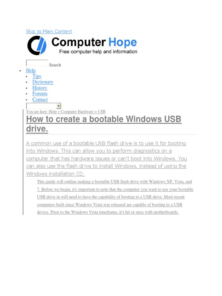 How To Make A Pen Drive Bootable | PDF