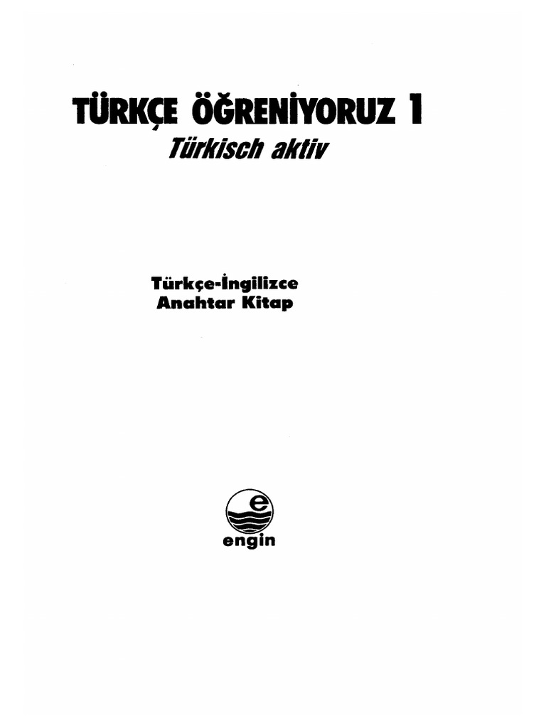 Turkce Ogreniyoruz 1 Anahtar Kitap en-TR | PDF
