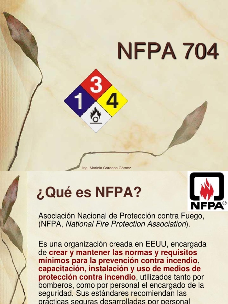 Sistema NFPA 704: Identificación de Riesgos | PDF | La seguridad ...