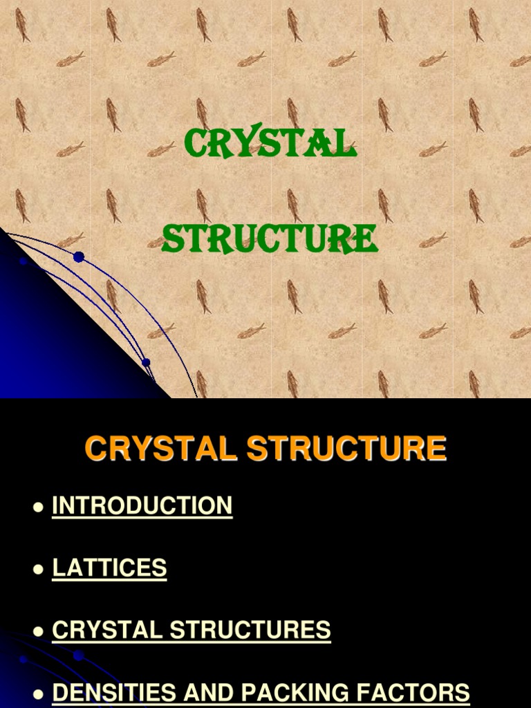 Crystal Structure | PDF | Crystal Structure | Condensed Matter Physics