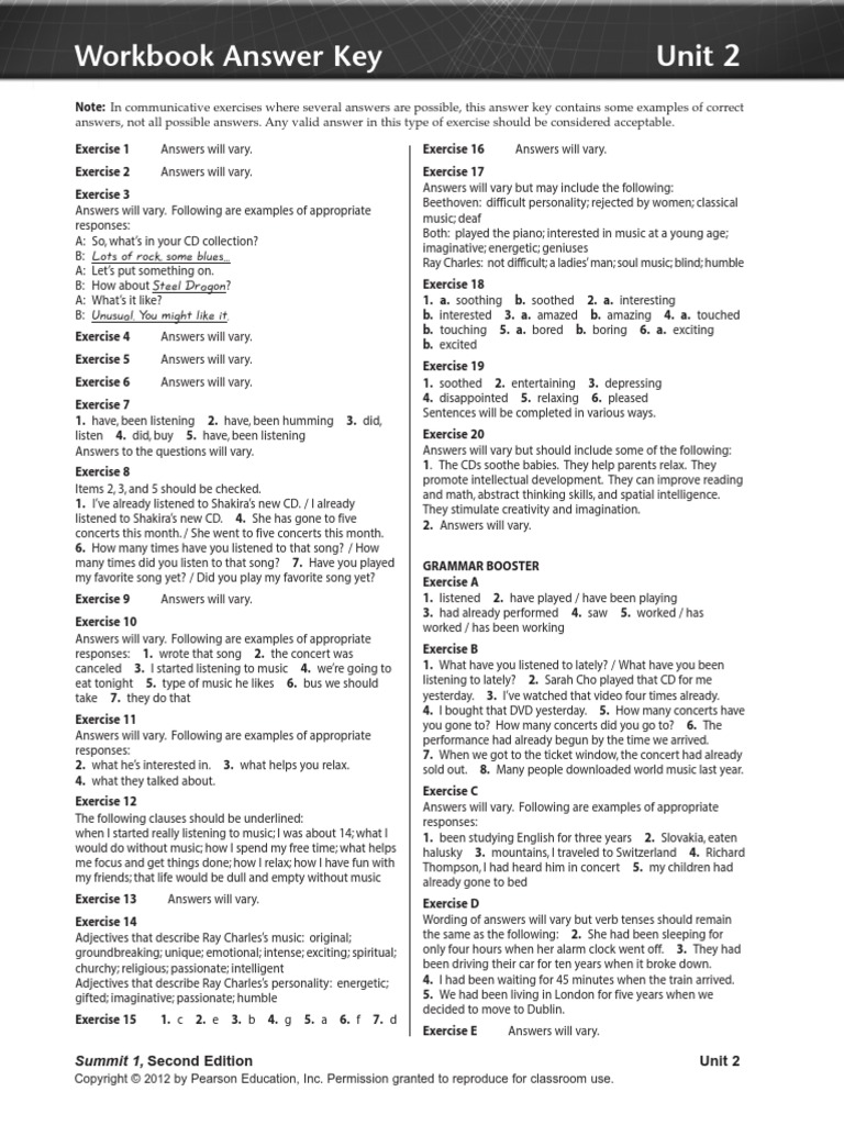 Summit 1 Unit 2.pdf | Leisure | Entertainment (General)