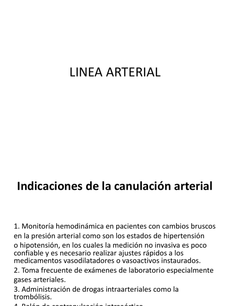 Linea Arterial | PDF | Medicina | Sistema cardiovascular