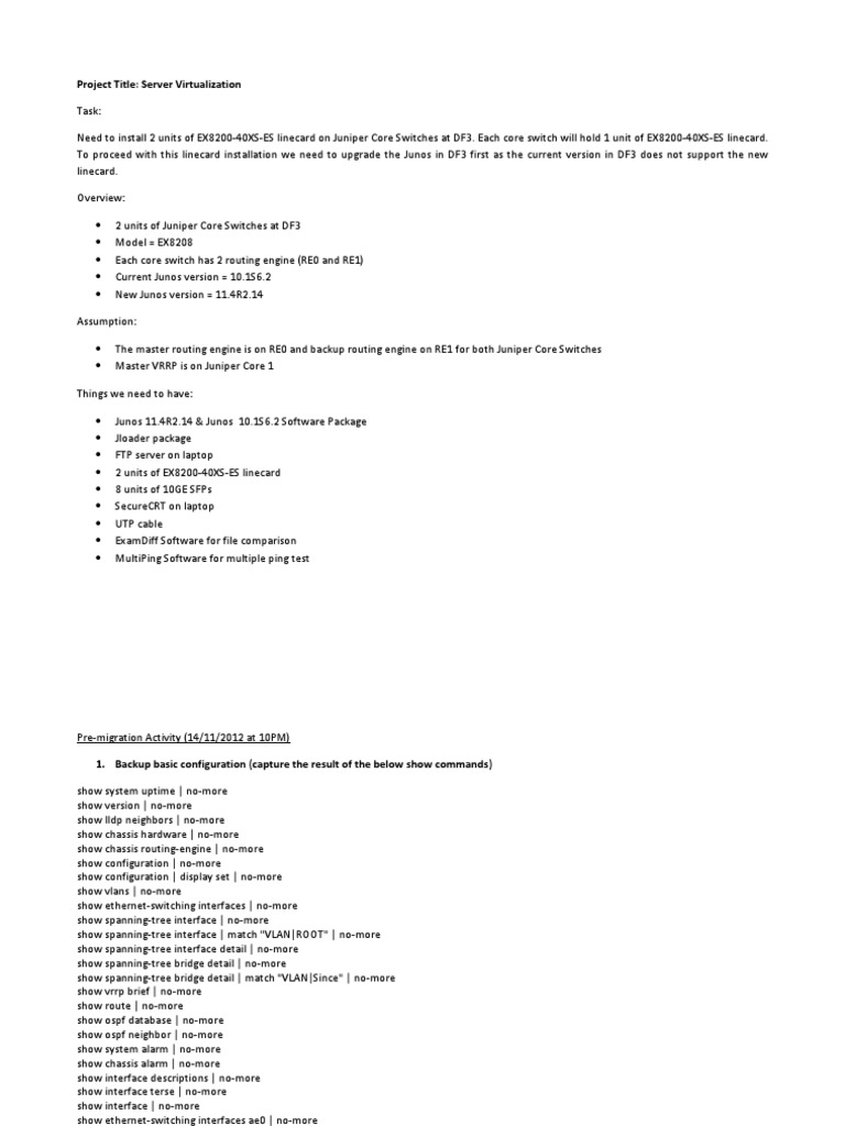 Guide For Junos Upgrade | PDF | Booting | File Transfer Protocol