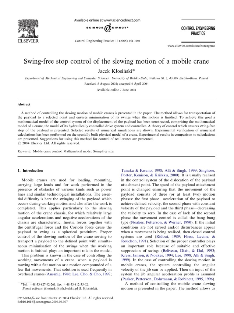 Control Engineering Practice Volume 1 PDF | PDF | Euclidean Vector | Control Theory