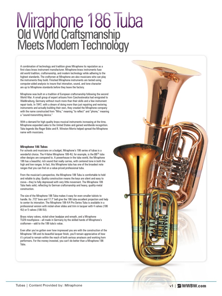 Mirafone 186 BB | PDF | Tuba | Music Technology