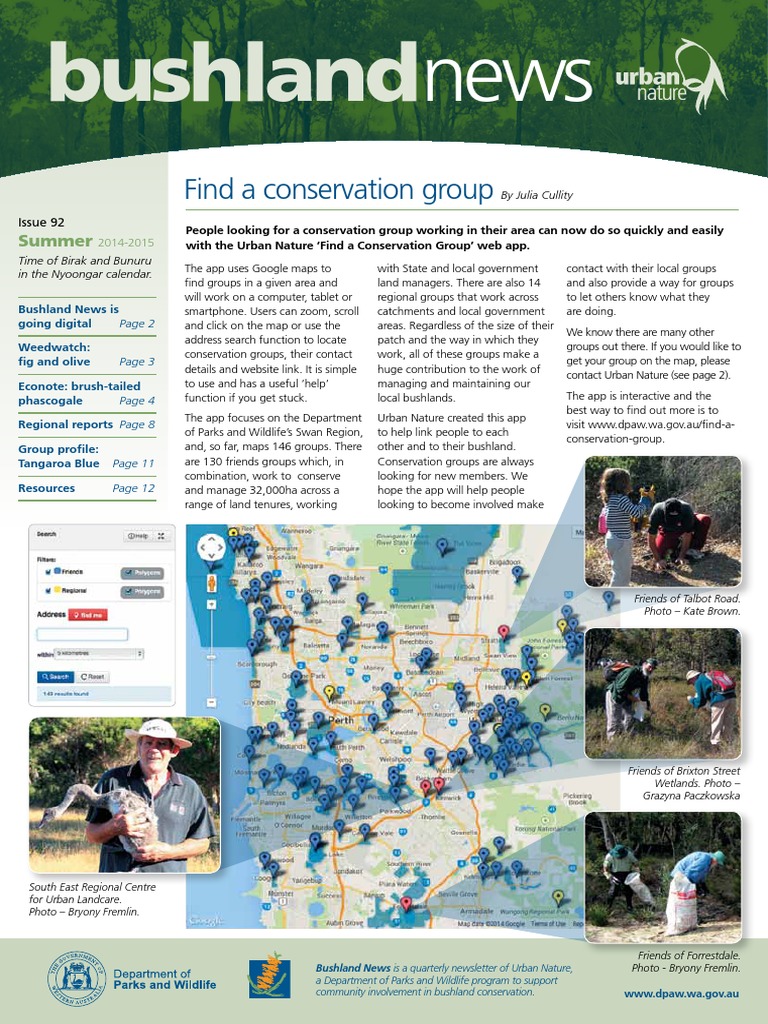 Bushland: Find A Conservation Group | PDF