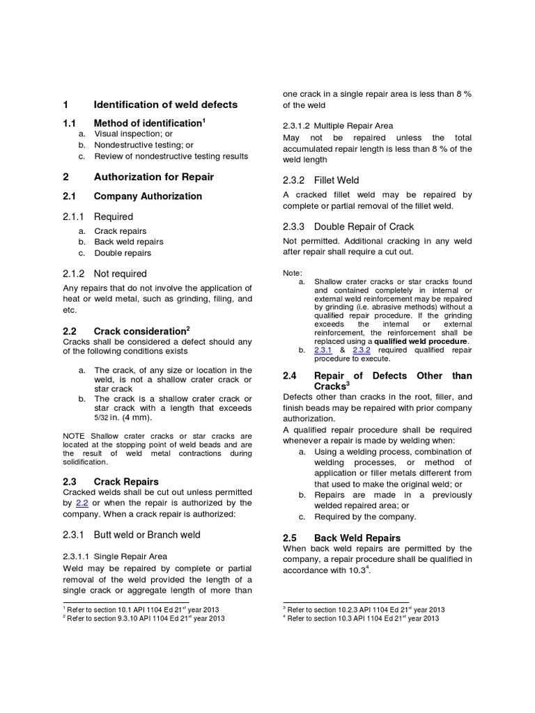 Repair API 1104 | PDF | Nondestructive Testing | Welding