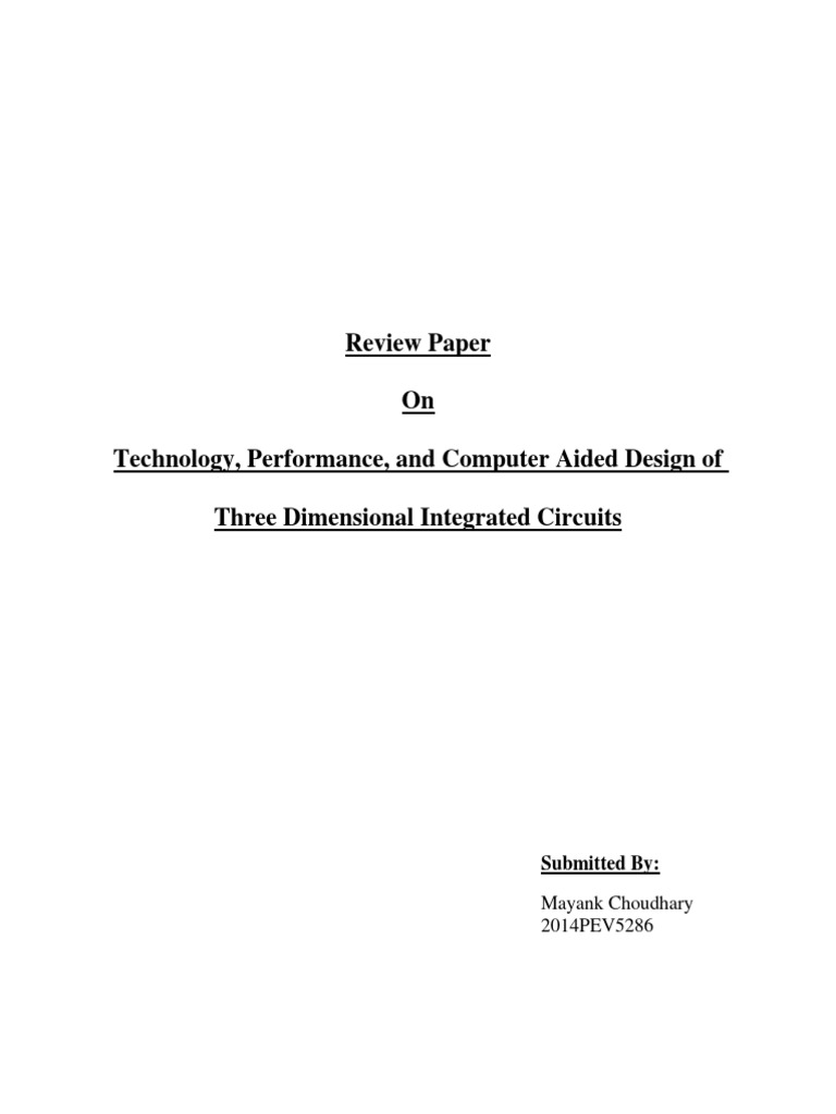 3d Floorplanning - ReviewPaper | PDF | Integrated Circuit | Electronics