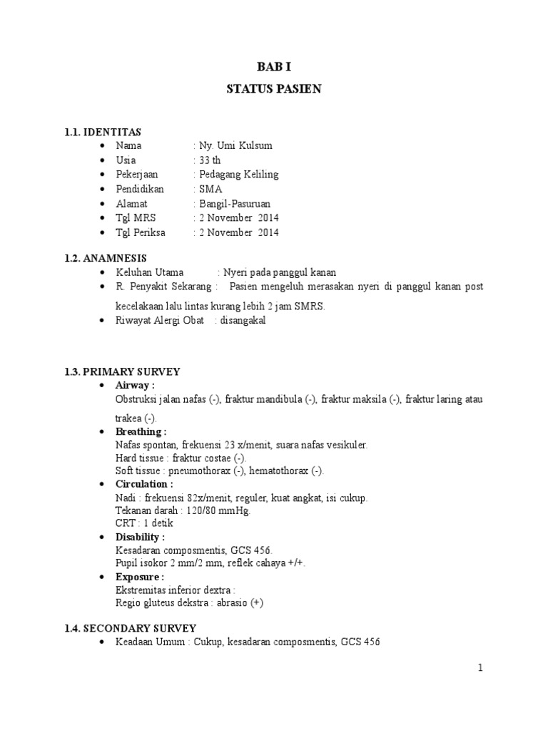 Lapsus Dislokasi HIP DR - Hadi Pramono | PDF