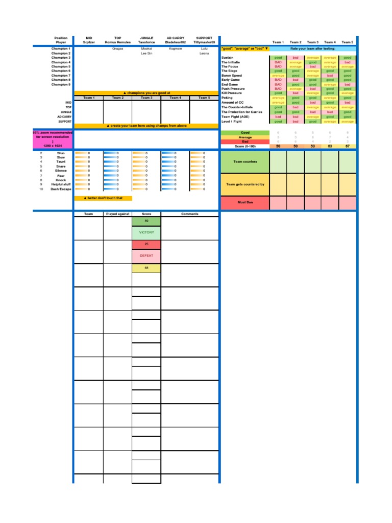 League of Legends Team Comp Builder | PDF | Leisure | Sports