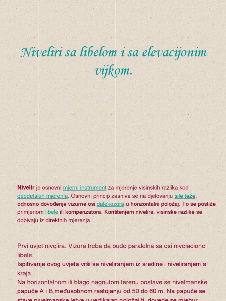 Geodezija 1 | PDF