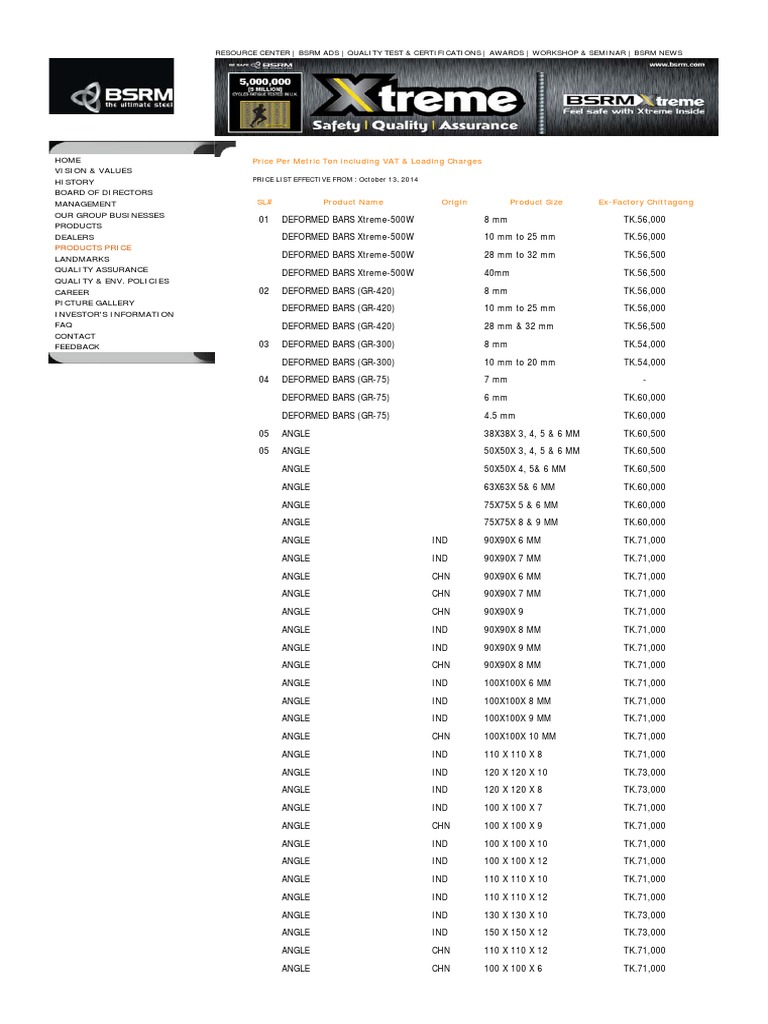 BSRM Steel | PDF | Business