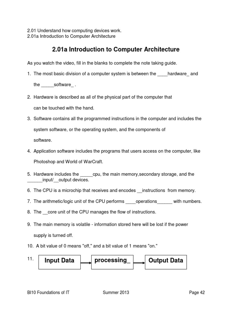 Computer Architecture Overview | PDF