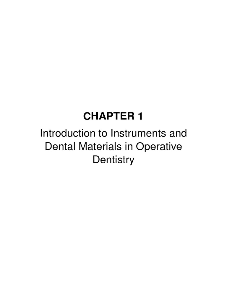 Operative Dentistry Tools Guide | PDF | Dental Material | Dentistry